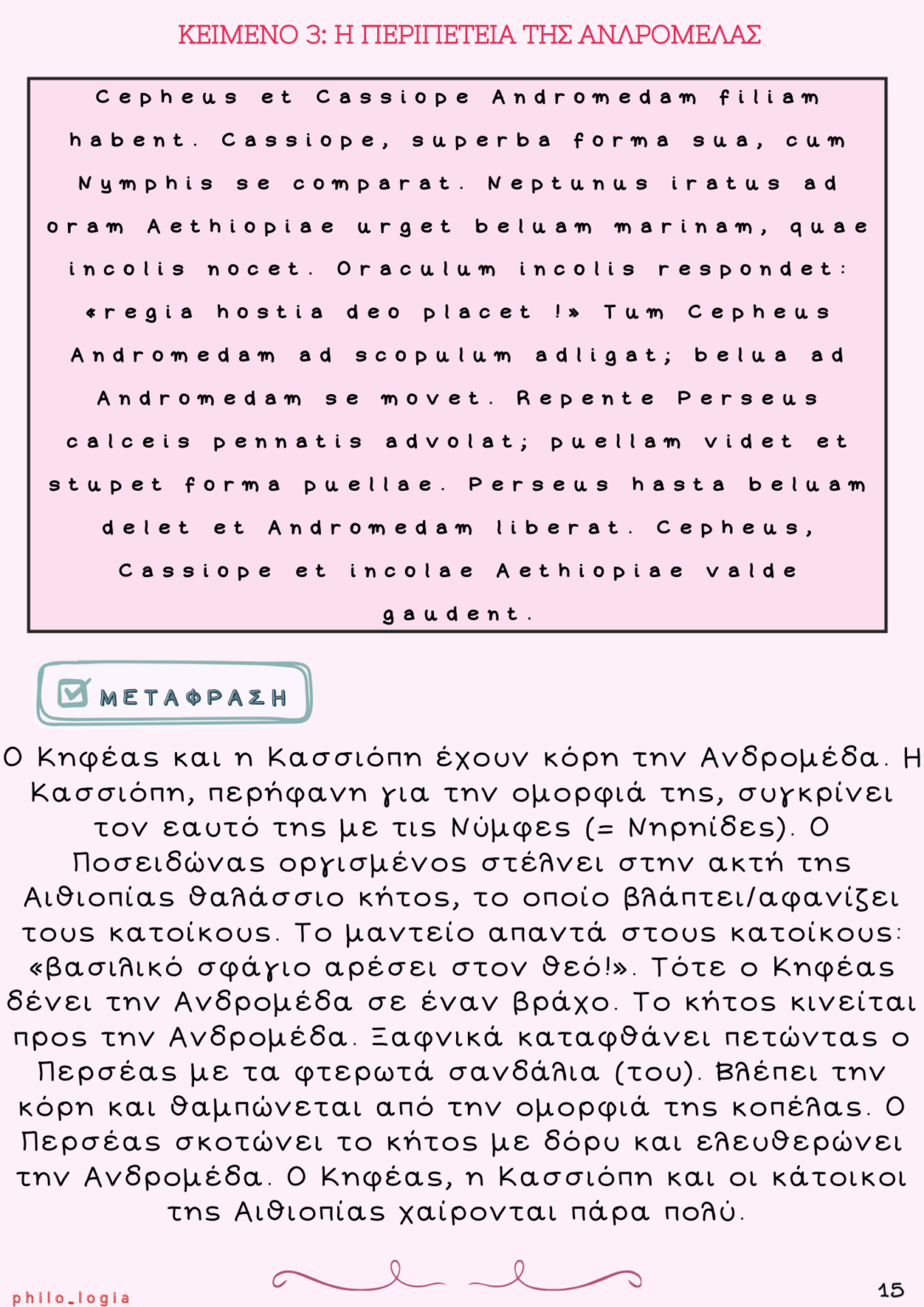 Εισαγωγή των Λατινικών (ΑΝΑΘΕΩΡΗΜΕΝΗ ΕΚΔΟΣΗ), Εκπαιδευτικό υλικό για ...